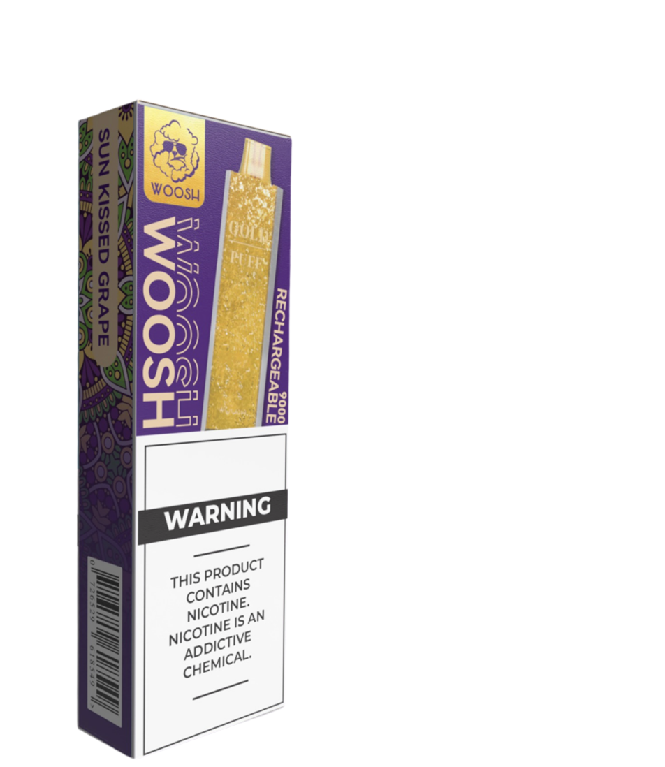 Woosh®️ GOLD - Sun Kissed Grape 9,000 Puffs Rechargeable Vape – Quick ...